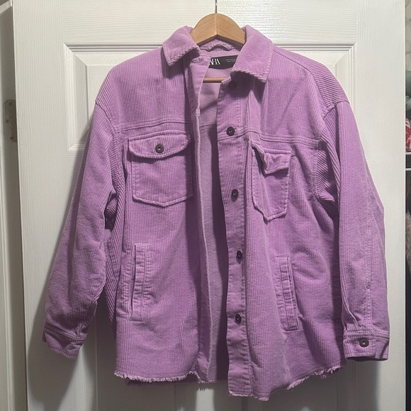 Zara | Jackets & Coats | Zara Lilac Corduroy Jacket | Poshmark
